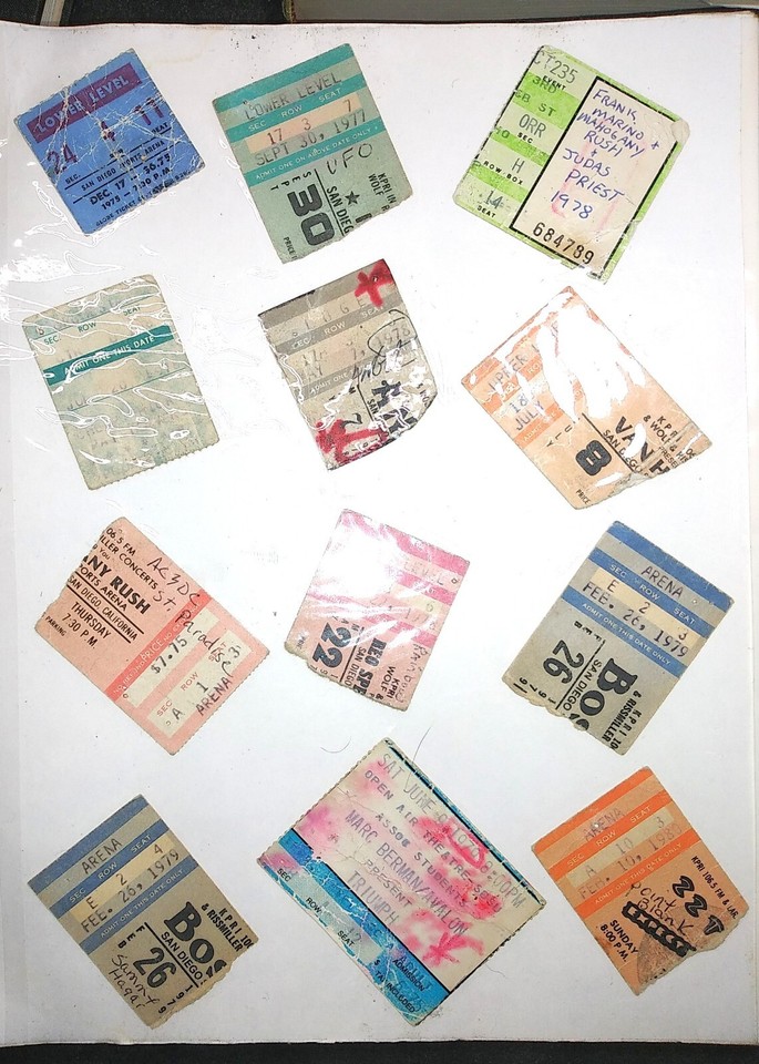 100+ vintage HARD ROCK/HEAVY METAL CONCERT TICKET STUBS Judas Priest in ...