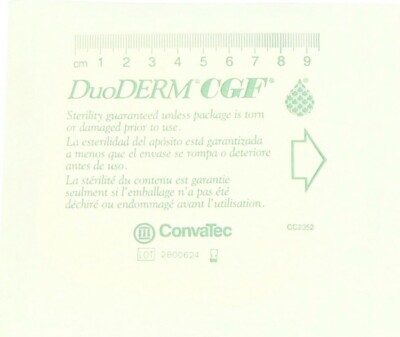 Convatec Duoderm CGF Wound Dressing 5 Count 4x4 10cm x 10cm 1 package ...
