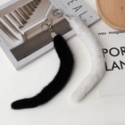 10"-12" Real Mink Fur Tail Keychain Purse Bag Keyring Furry Pendant ...