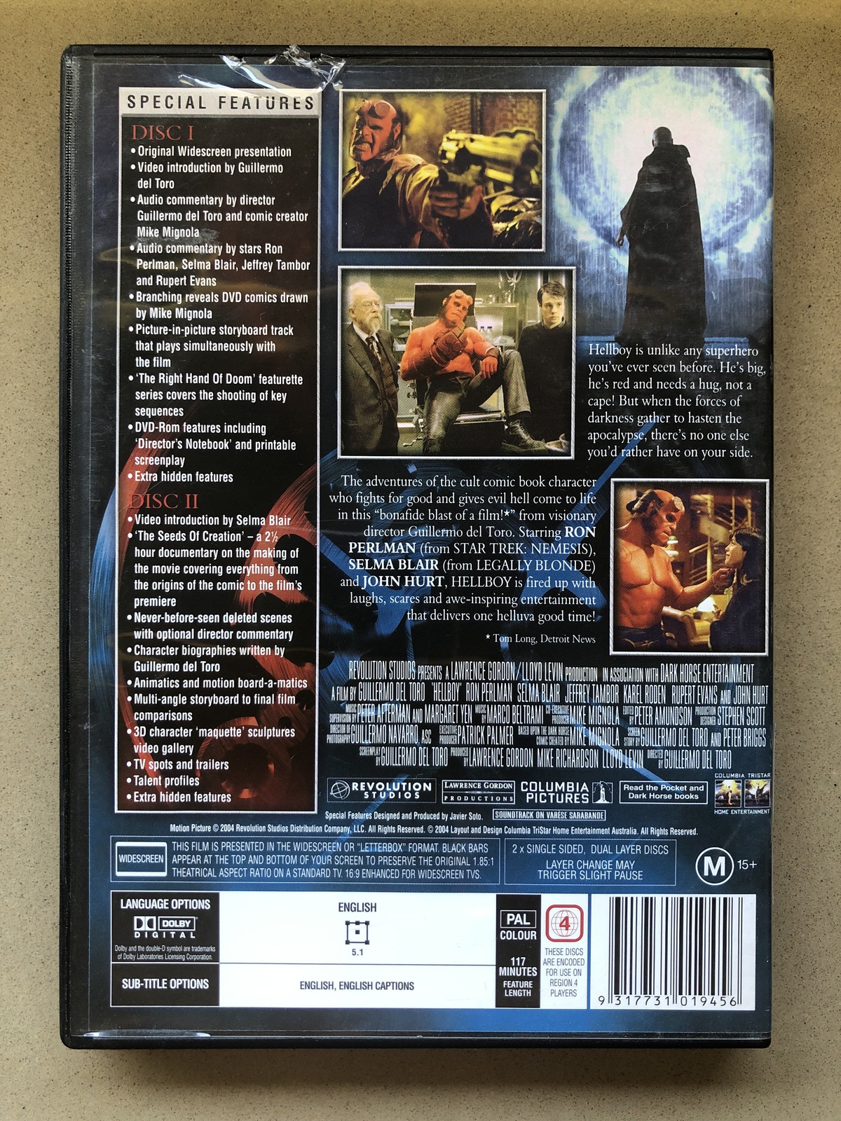 Hellboy (DVD 2004) Region 4 Action,Adventure,Fantasy, Ron Perlman, Doug Jones 9317731019456 | eBay