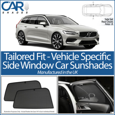 Volvo V60 Estate 2019> CAR SHADES UK TAILORED UV SIDE WINDOW SUN BLINDS ...