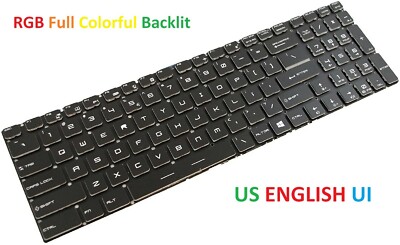 New For MSI MS-1771 MS-1772 MS-1773 MS-1775 US Keyboard Colorful ...