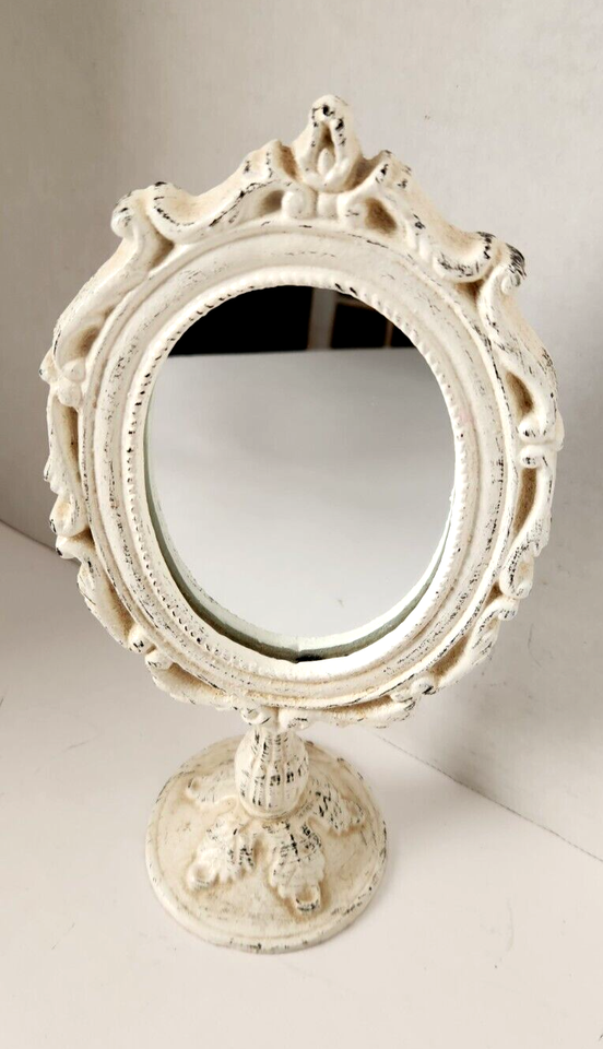 Cast Iron Frame Vanity Mirror Stand Shabby Chic Boho Victorian Decor 10 ...