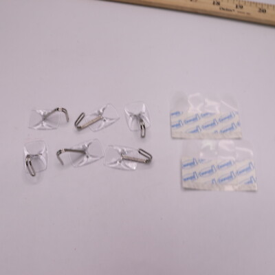 Command Small Wire Hooks Clear - (6 CLIPS AND 8 STRIPS) | eBay