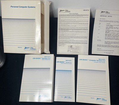 Microsoft GW-BASIC Version 3.2 Software & User's Reference manual ...