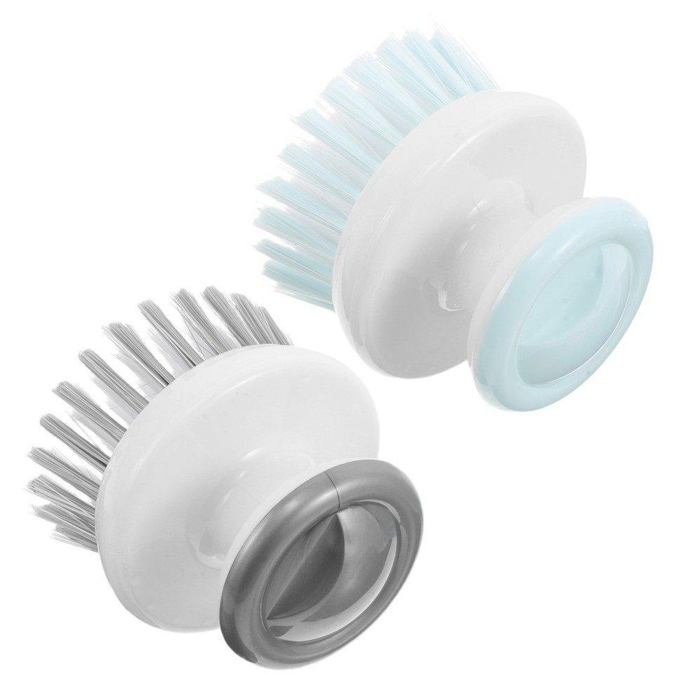 2 Pcs Small Dish Scrubber Brush With Handle Plastic For Kitchen Sink ...