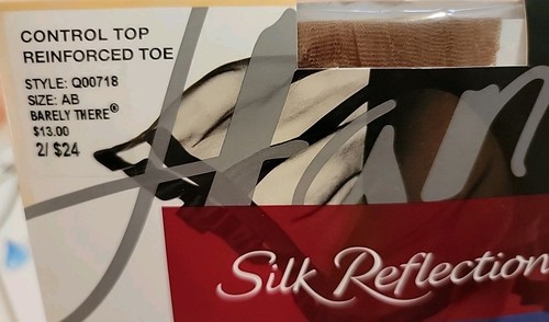 LOT OF 8 SILK REFLECTIONS SILKY SHEER CONTROL TOP PANTYHOSE SIZE AB; 3 ...
