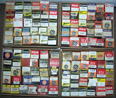 Lot of (120) NOS & used tubes in boxes,collection,ham radio,amp ...