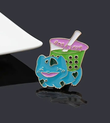 Bobasaur Bulbasaur Figure Brooch Lapel Pins for Backpack Enamel Pin ...