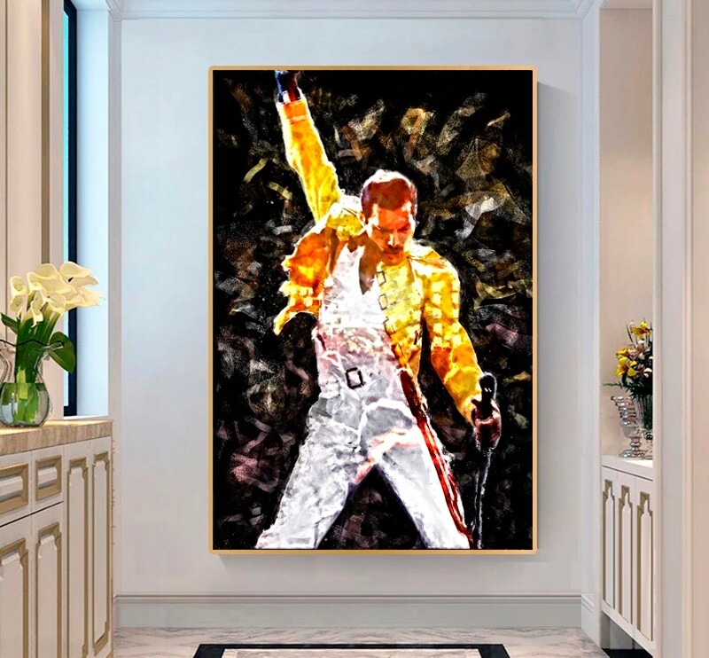 FREDDIE MERCURY 3 QUEEN Pop Art Rock Band Inspration Music Print Poster ...