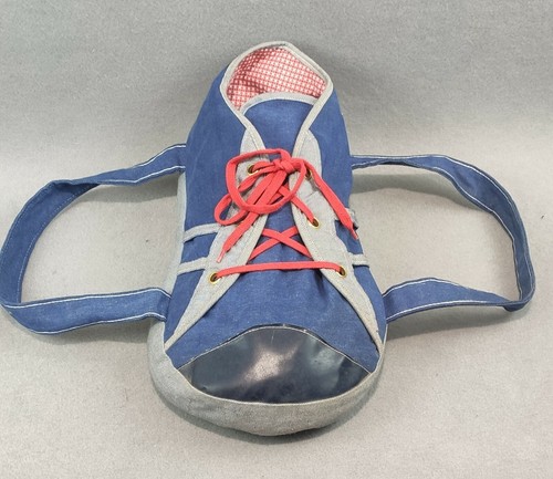 Backpack Small Shoe Shape Tennis Gym New Vintage Blue Red Laces | eBay