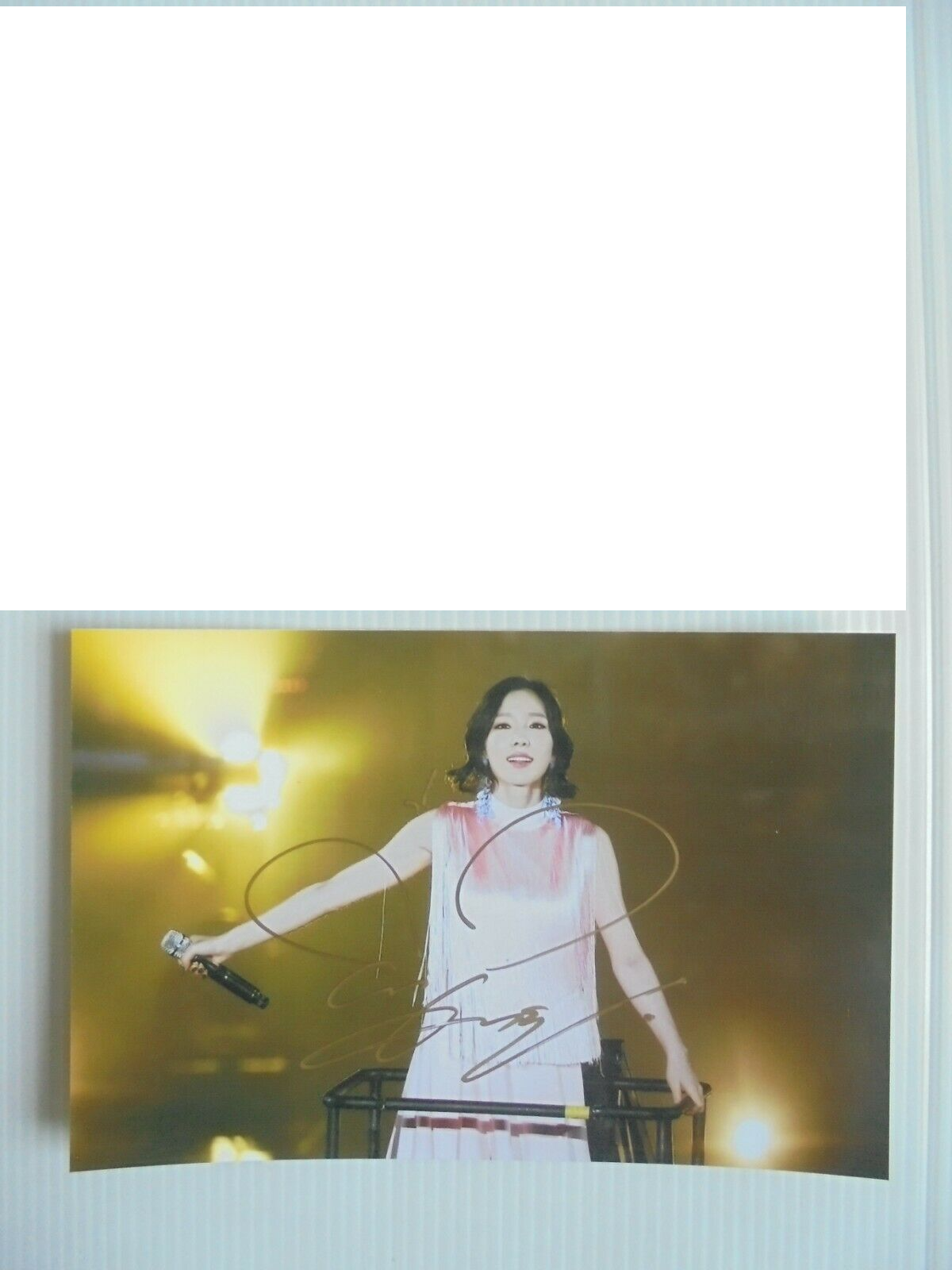 SNSD Taeyeon 4x6 Photo Korean autograph signed USA Seller KPOP 1 GIRLS ...