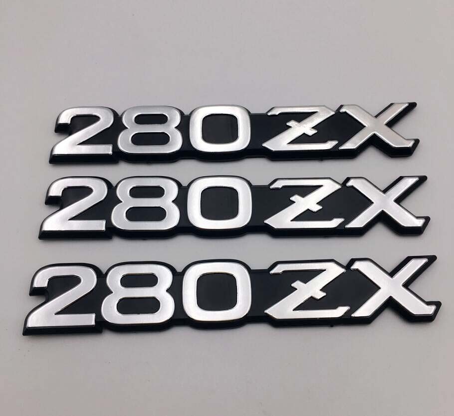 OEM 280ZX DATSUN Fairlady-Z S130 280 ZX Silver Front Fender Emblem ...