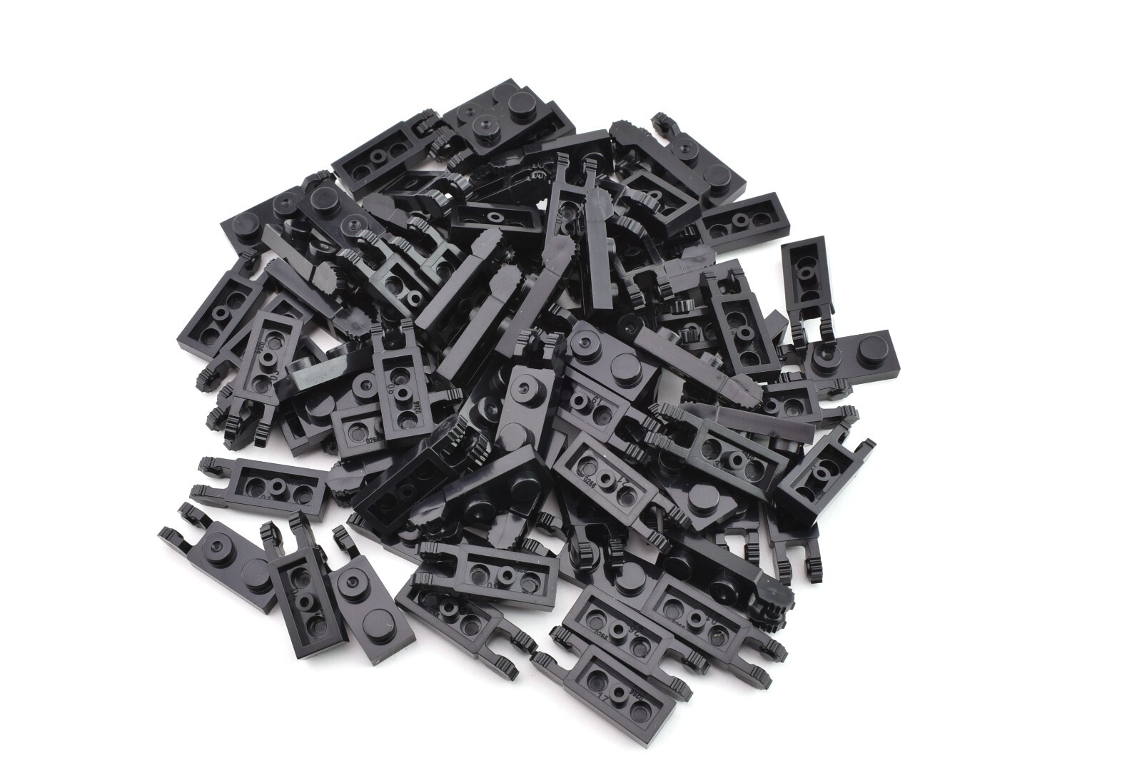 TCM BRICKS Black Hinge Plate 1x2 Locking 2 Fingers on End X30 ...