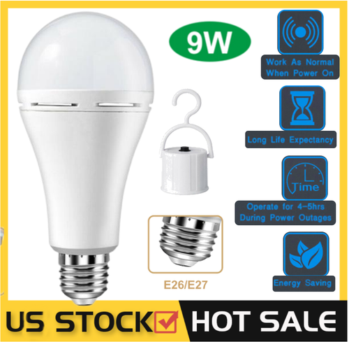 E27 Emergency Bulbs Rechargeable LED Light with Battery Backup LED Bulb ...