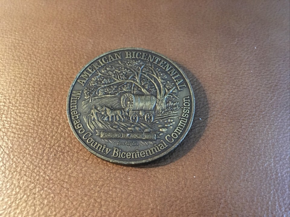 MACK, BLACKHAWK, KENT, HAIGHT Winnebago Bicentennial Commemorative Coin ...