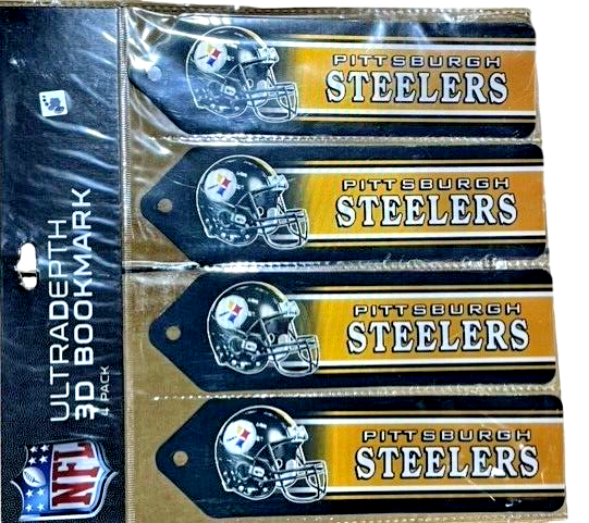NFL 4 Pack 3D Ultradepth Bookmarks PITTSBURGH STEELERS School Supplies ...