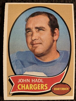 1970 Topps John Hadl #73 San Diego Chargers Vintage NFL Card Sharp ...