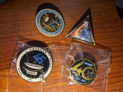JPL Voyager Commemorative Pins 30, 35, 40, 45 year anniversary | eBay