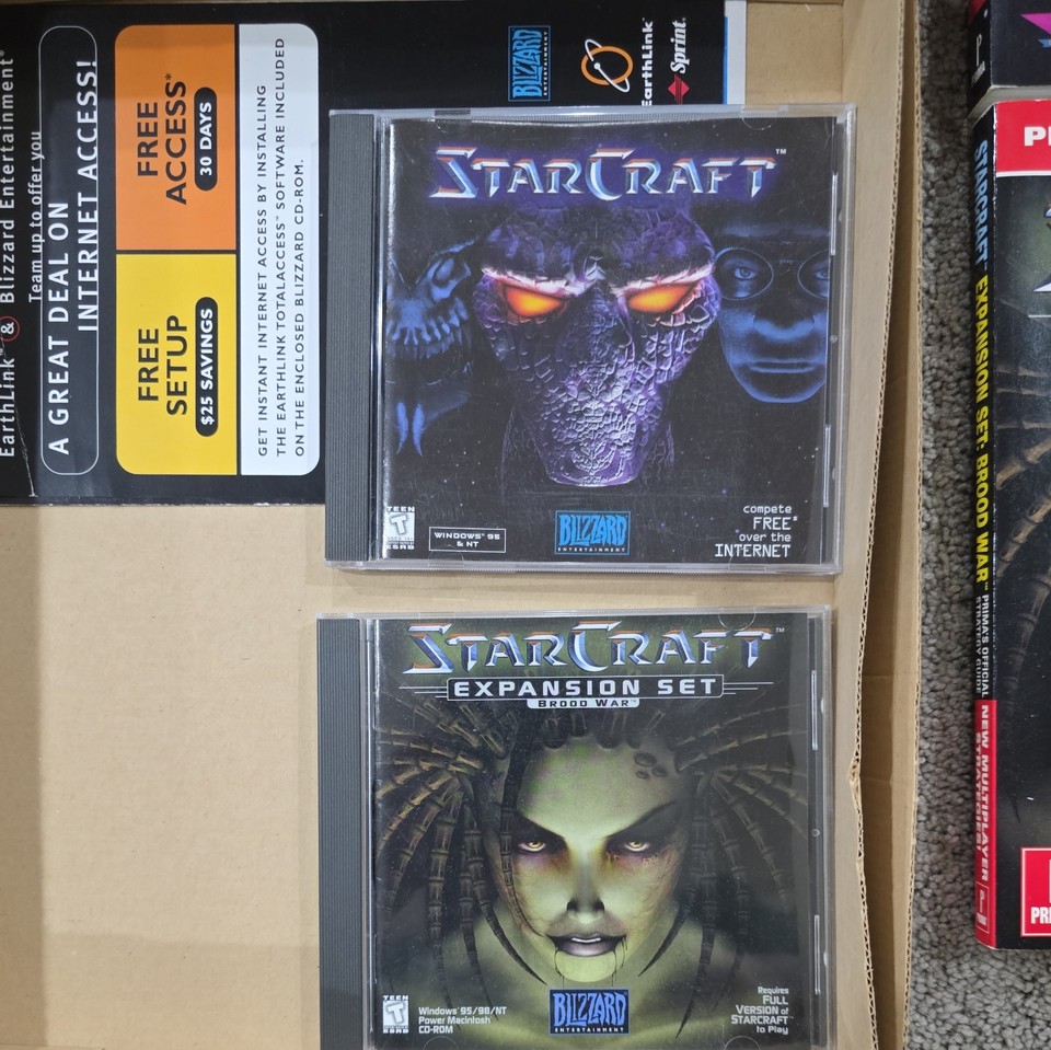 Vintage 1998 StarCraft Battle Chest Game Blizzard Entertainment PC MAC ...