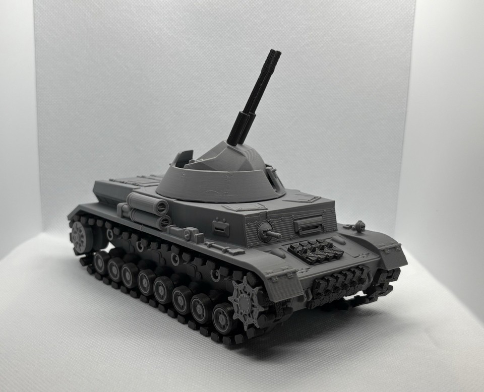 Grey Flakpanzer IV Kugelblitz 1:35 scale model tank WWII German | eBay UK