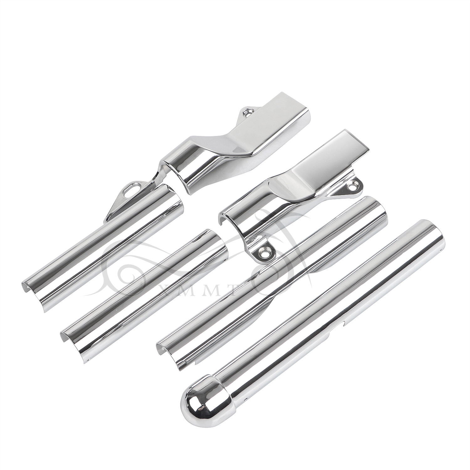 Chrome Metal Swingarm Tube Cover Kit For Harley Fat Boy Heritage ...