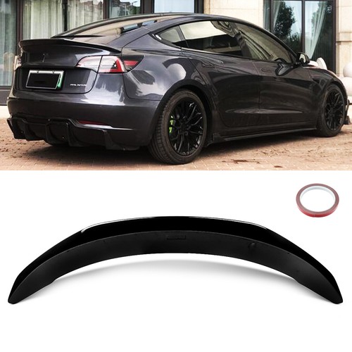 Gloss Black V Style Rear Trunk Spoiler For 2017-2023 Tesla Model 3 ...