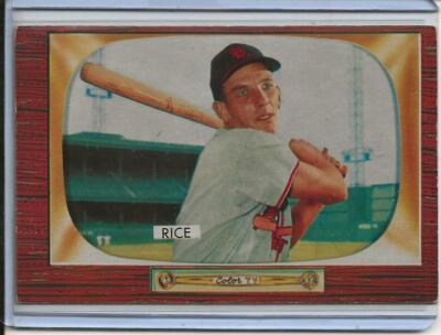 1955 Bowman Baseball Card Del Rice Catcher St Louis Cardinals Near Mint ...