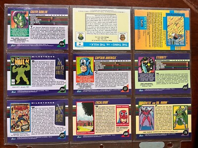1992 Impel Marvel Universe Series Base Set Trading Cards Assorted (VF ...
