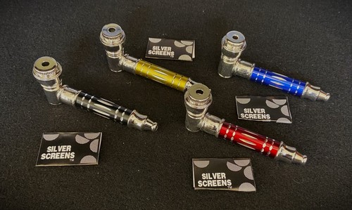 4 COLOR SET ORIGINAL METAL Smoking Pipe w/Lid Tobacco Metal pipe ALL ...
