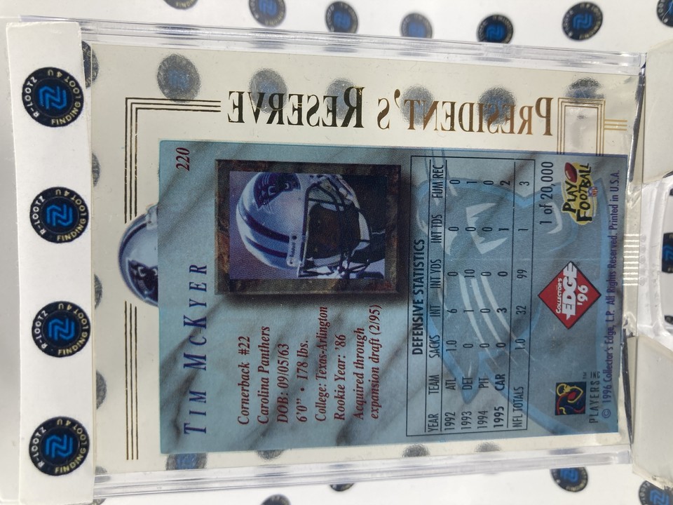 1996 Collector's Edge President's ReserveTim McKyer Panthers | eBay