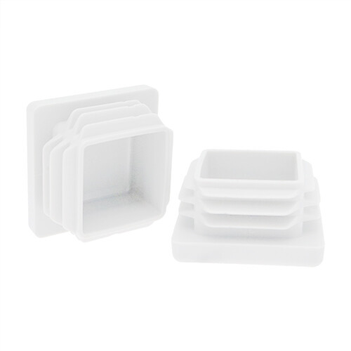 25 Pack Square Tube Inserts 35mm x 35mm, White, Box Section Caps, Tube ...