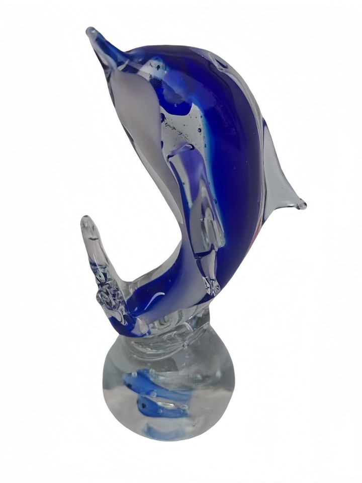 1Pc Blue Glass Dolphin Statue Ocean Marine Art Figurine | eBay Australia