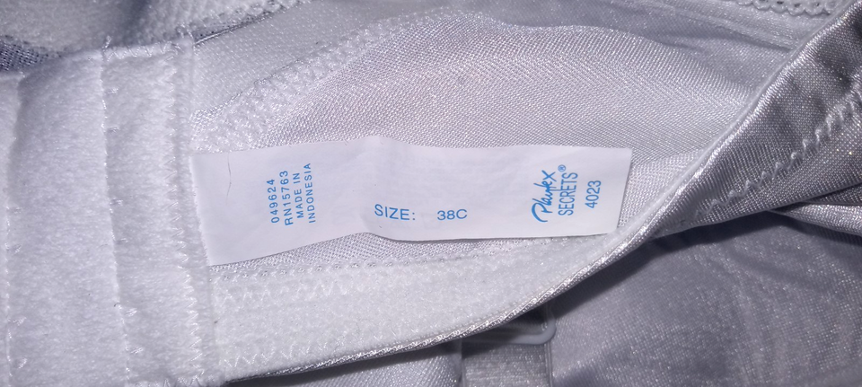 Playtex Secrets White Floral Bra #4023 wireless 38C Make an offer | eBay