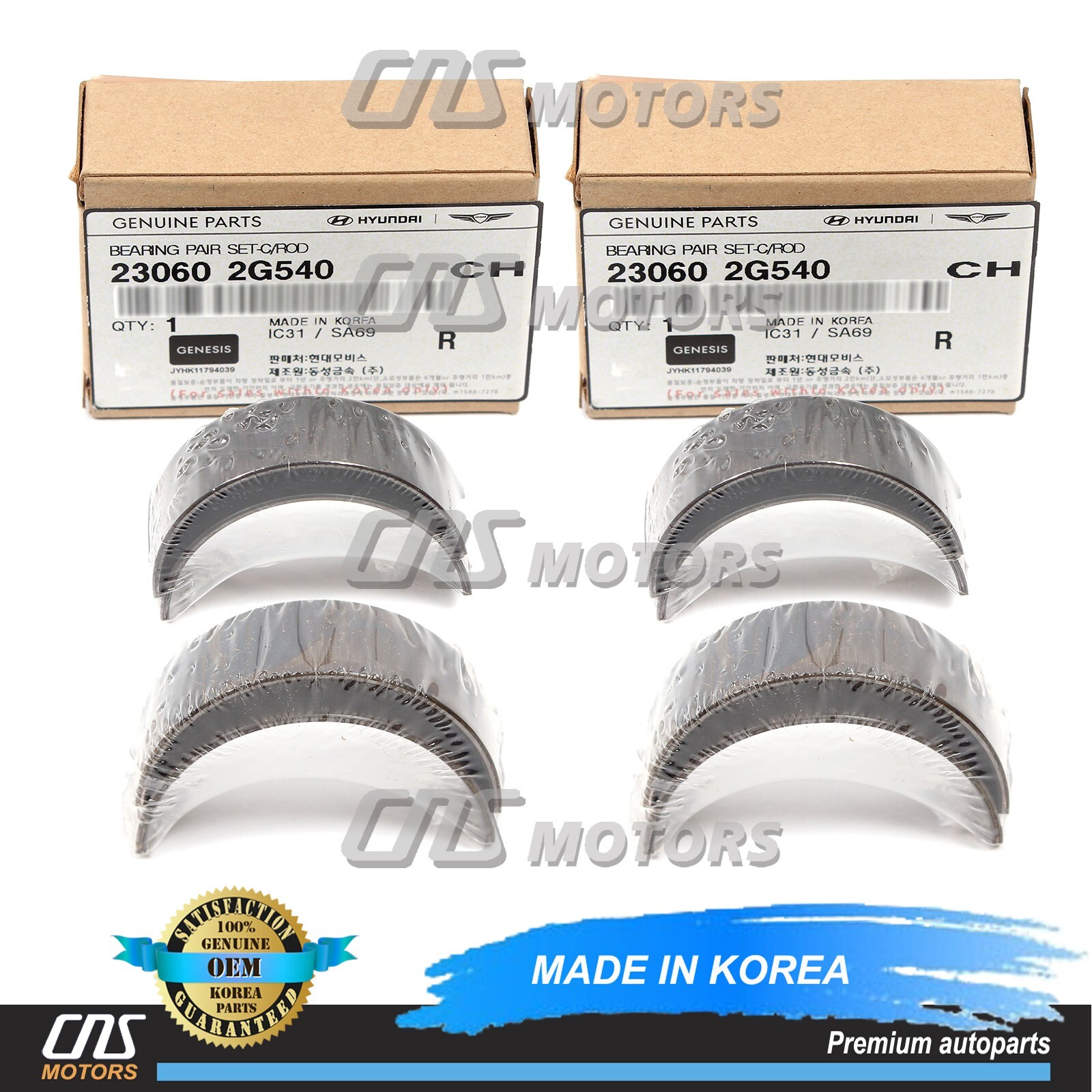 GENUINE Connecting Rod Bearings 4PACK for 2010-2023 GENESIS HYUNDAI KIA ...