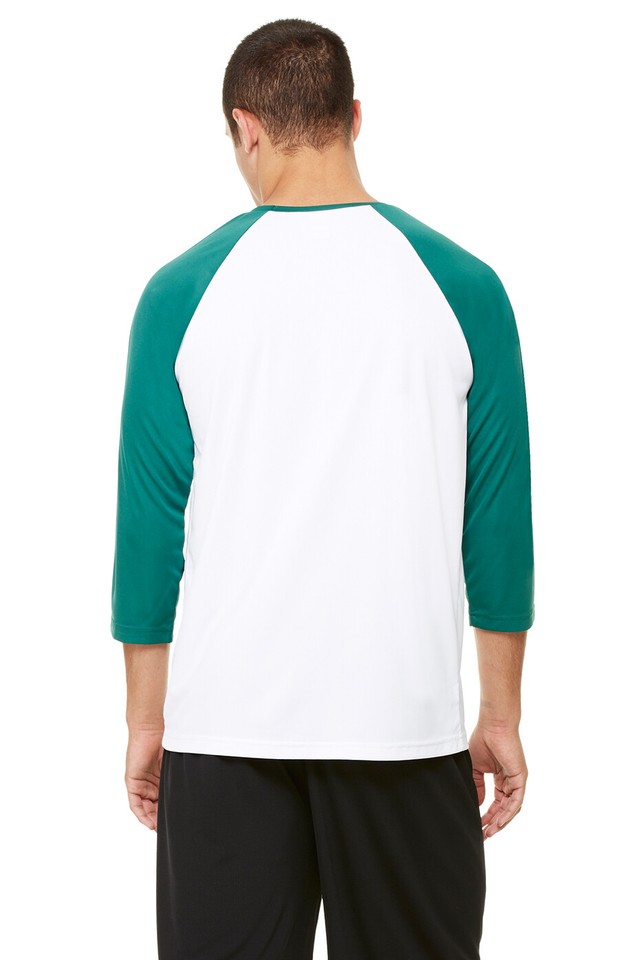 ⚾️ ALO ALL SPORTS UNISEX PERFORMANCE BASEBALL TEE WHITE & GREEN ANTI ...