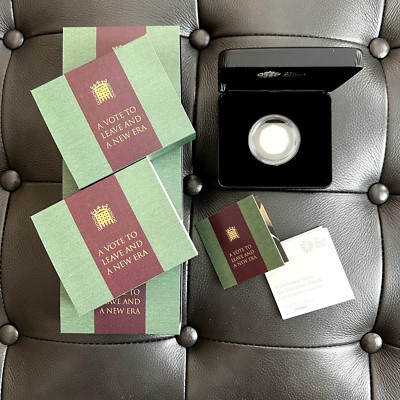 🇬🇧 2020 SILVER PROOF BREXIT Queen Elizabeth 50p Royal Mint Coin w/ Box ...