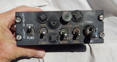 USAF USN USMC Fighter & Attack Jet Exterior Lights Control Panel, Many ...