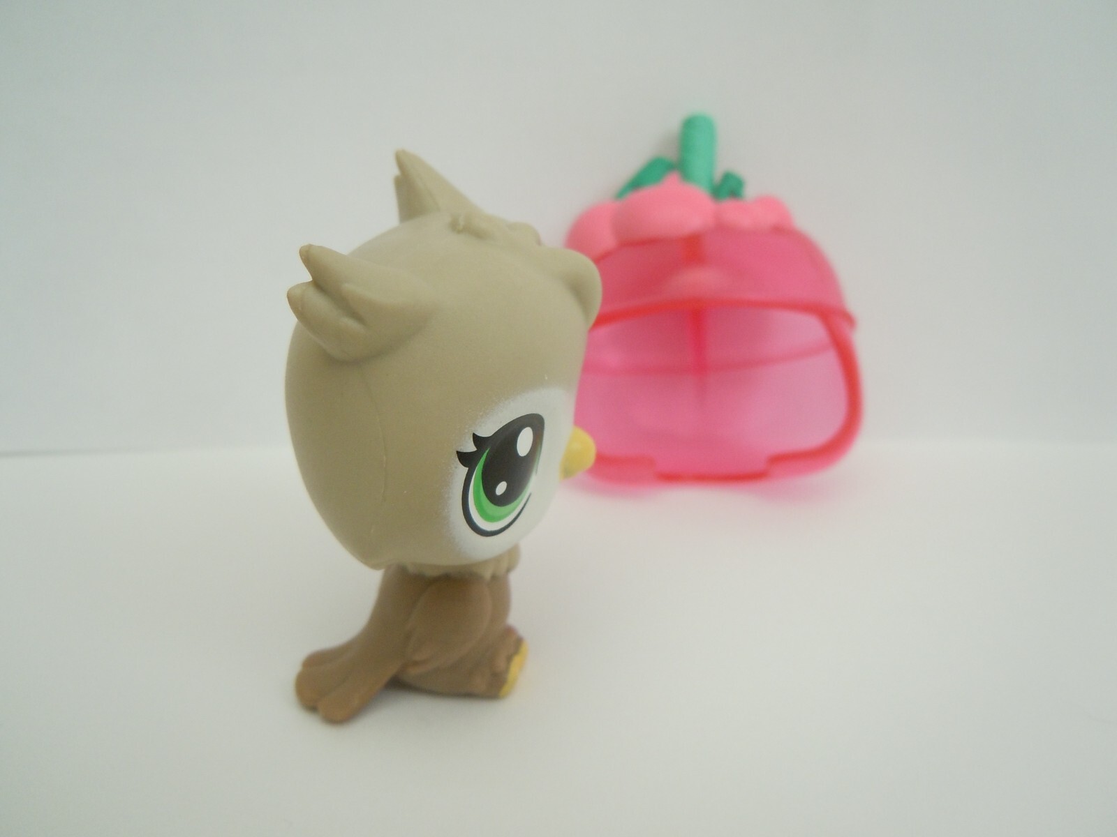 Littlest Pet Shop LPS 4-177 OWL with Cherry Hat Slushie Squad Thirsty ...