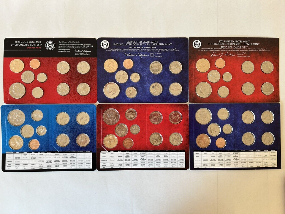 1964 - 2025 Complete U.S. Mint Set Collection in OGP 60 P&D Mint Sets | eBay