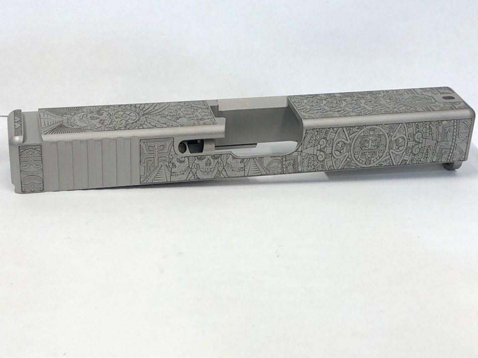 Custom DEEP Laser engraved Glock 19 Slide Gen 3 g19 Aztec calendar ...