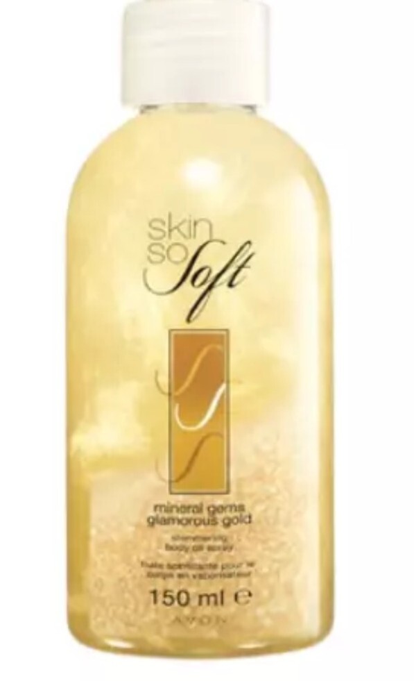 Shimmering Body Oil Spray- Gold Mineral Gems Glamorous 5oz Avon Skin So ...