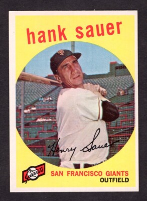 1959 TOPPS HANK SAUER CARD NO:404 B NEAR MINT CONDITION | eBay
