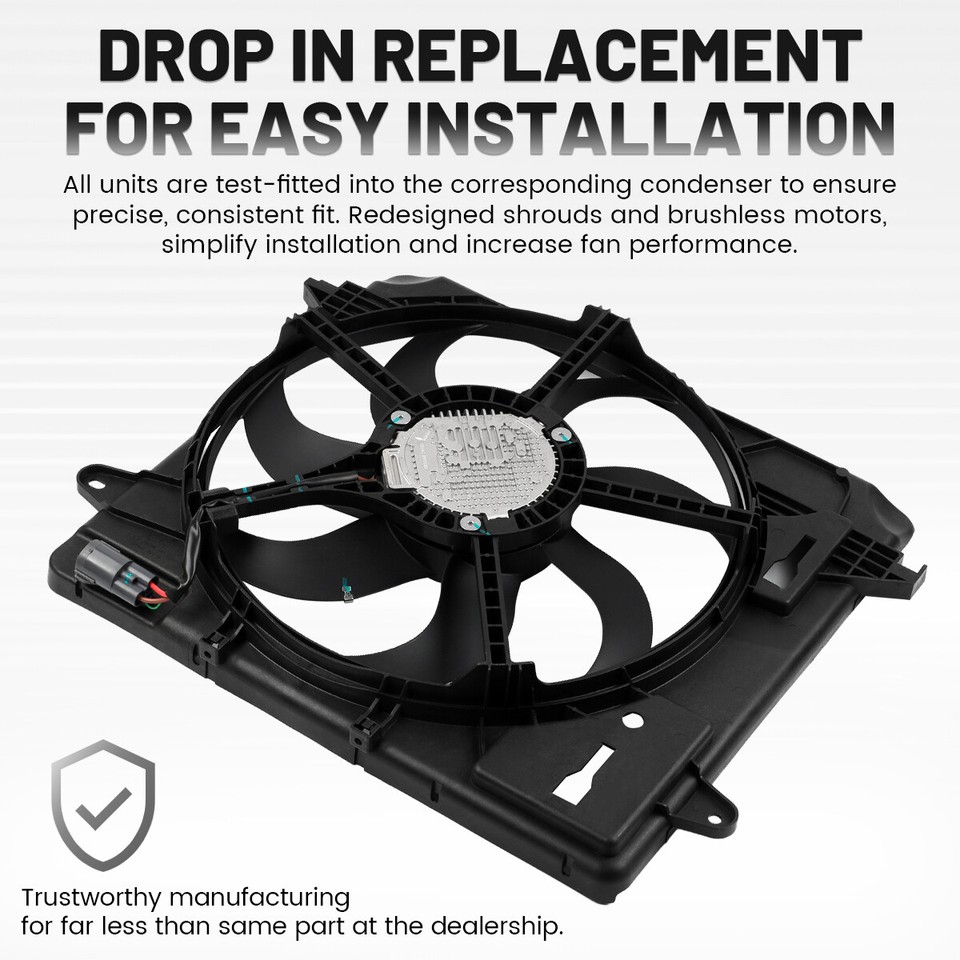 OEM Radiator Cooling Fan Assembly For 2012-2017 Jeep Wrangler 3.6L ...