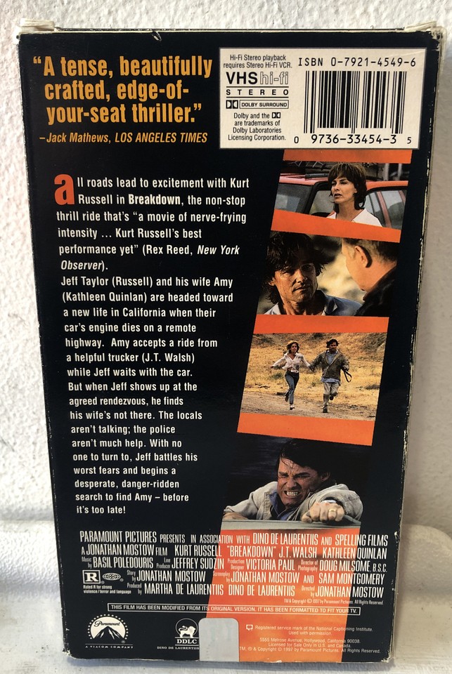 Breakdown (VHS, 1997) 97363345435| eBay