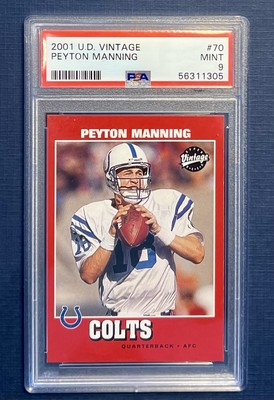 2001 Upper Deck Vintage Peyton Manning #70 Indianapolis Colts PSA 9 ...