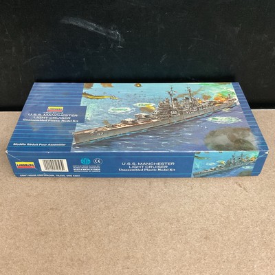 Lindberg U.S.S. Manchester Light Cruiser 1:600 Scale Plastic Model Kit ...