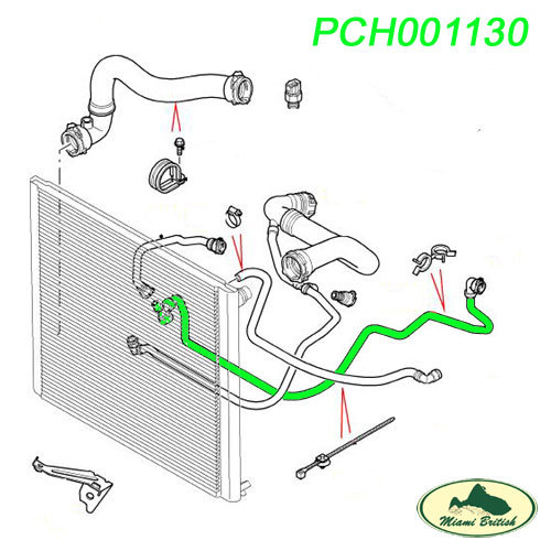LAND ROVER OVERFLOW RESERVOIR EXPANSION TANK HOSE RANGE 03-05 M62 ...