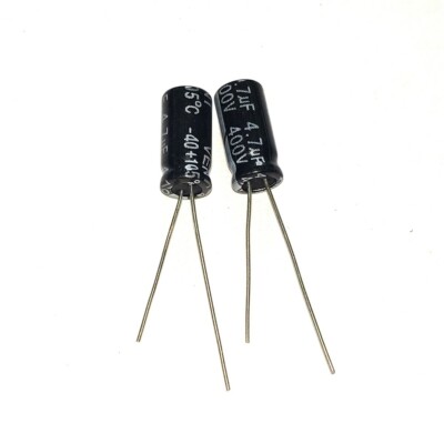 20PCS 400V 4.7uF 4.7MFD 6*11mm Electrolytic Capacitor 4.7mf400v 400v4 ...