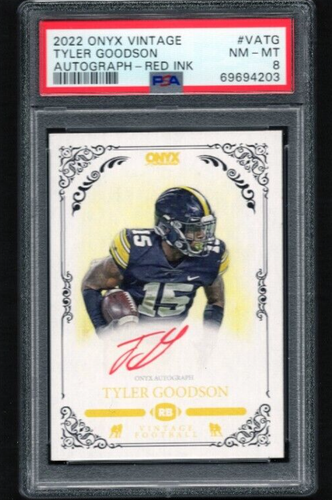 2022 Onyx Vintage AUTOGRAPH Red Ink /25 TYLER GOODSON Packers IOWA ...